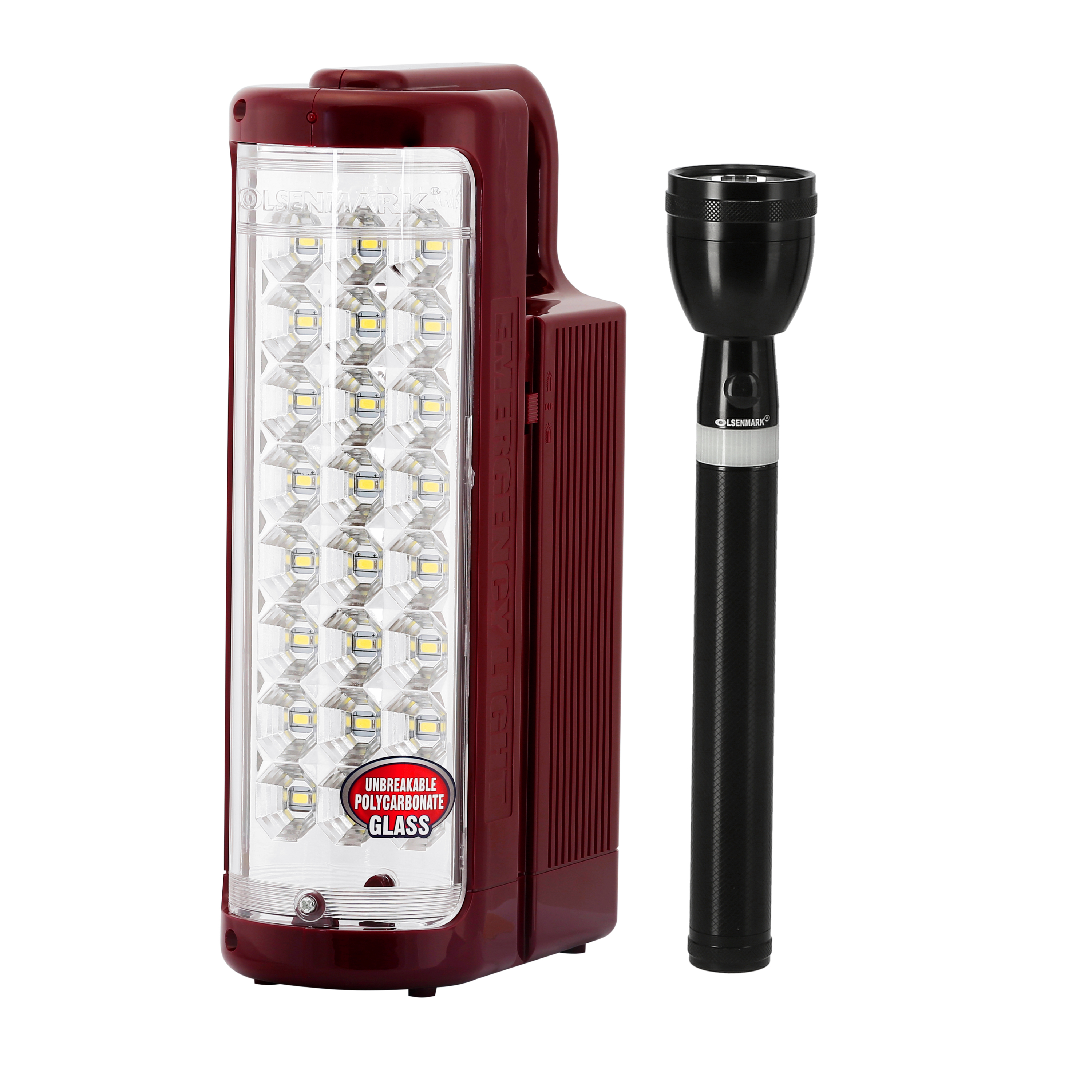 Order Olsenmark Rechargeable LED Lantern with Flashlight, OMEFL2804 ...