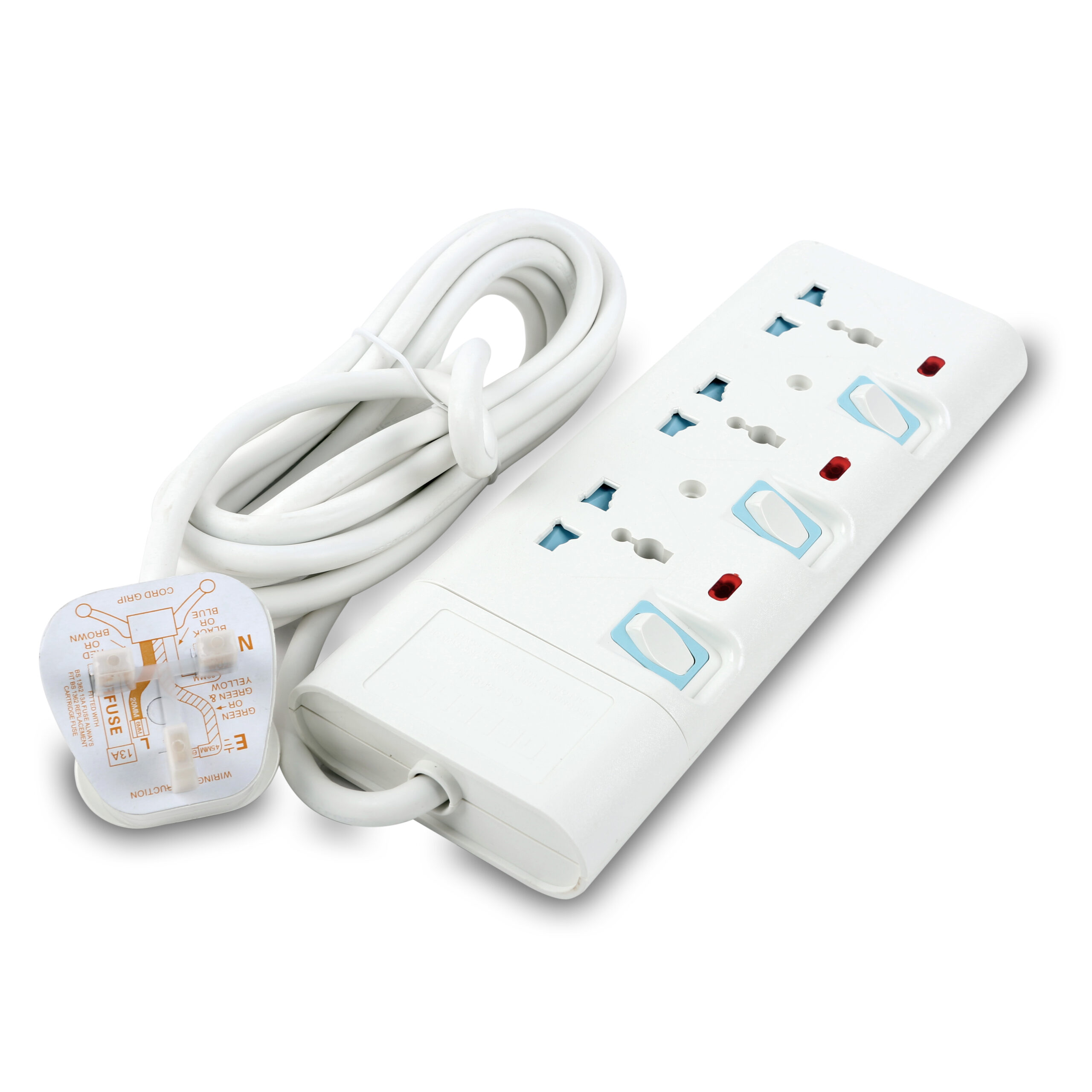 Geepas 3-Way Extension Board, 3M | Jomla.ae