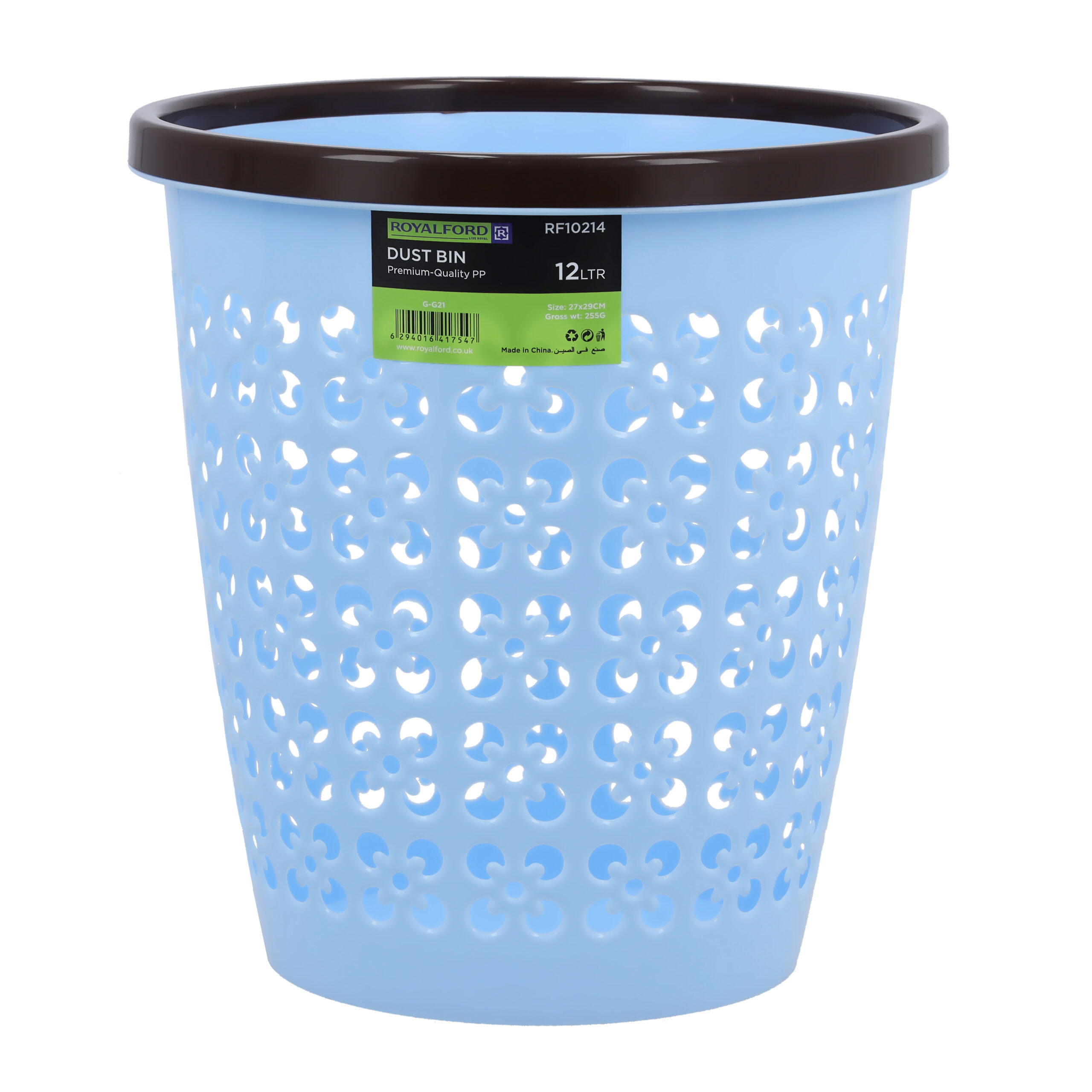 Royalford Dust Bin, Circular Wastebasket Trash Can, RF10214 | Portable ...