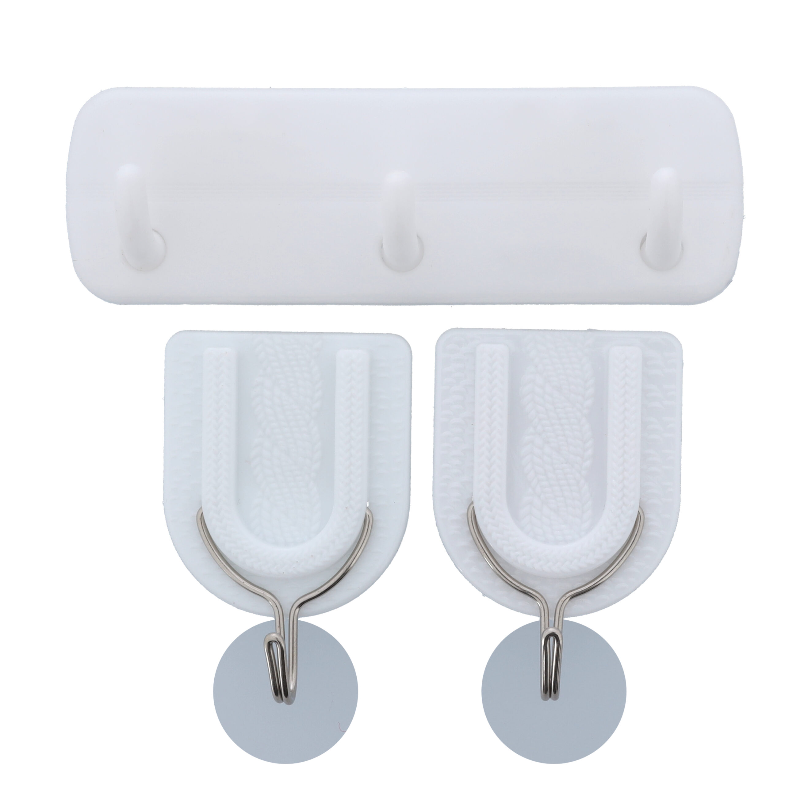 Royalford 5 Pcs Sticky Hooks, Plastic With Steel Hook, RF10448 | Self ...
