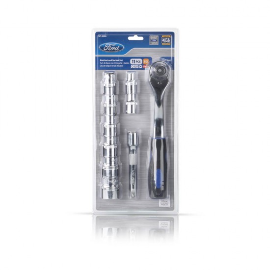 Ford 11 Pieces 3/8 Drive Ratchet and Socket Set | Jomla.ae