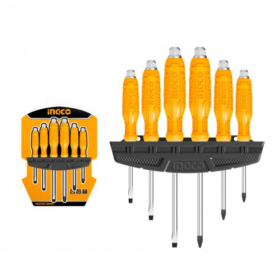 INGCO 6 PCS Professional Go Through Screwdriver Set | Jomla.ae