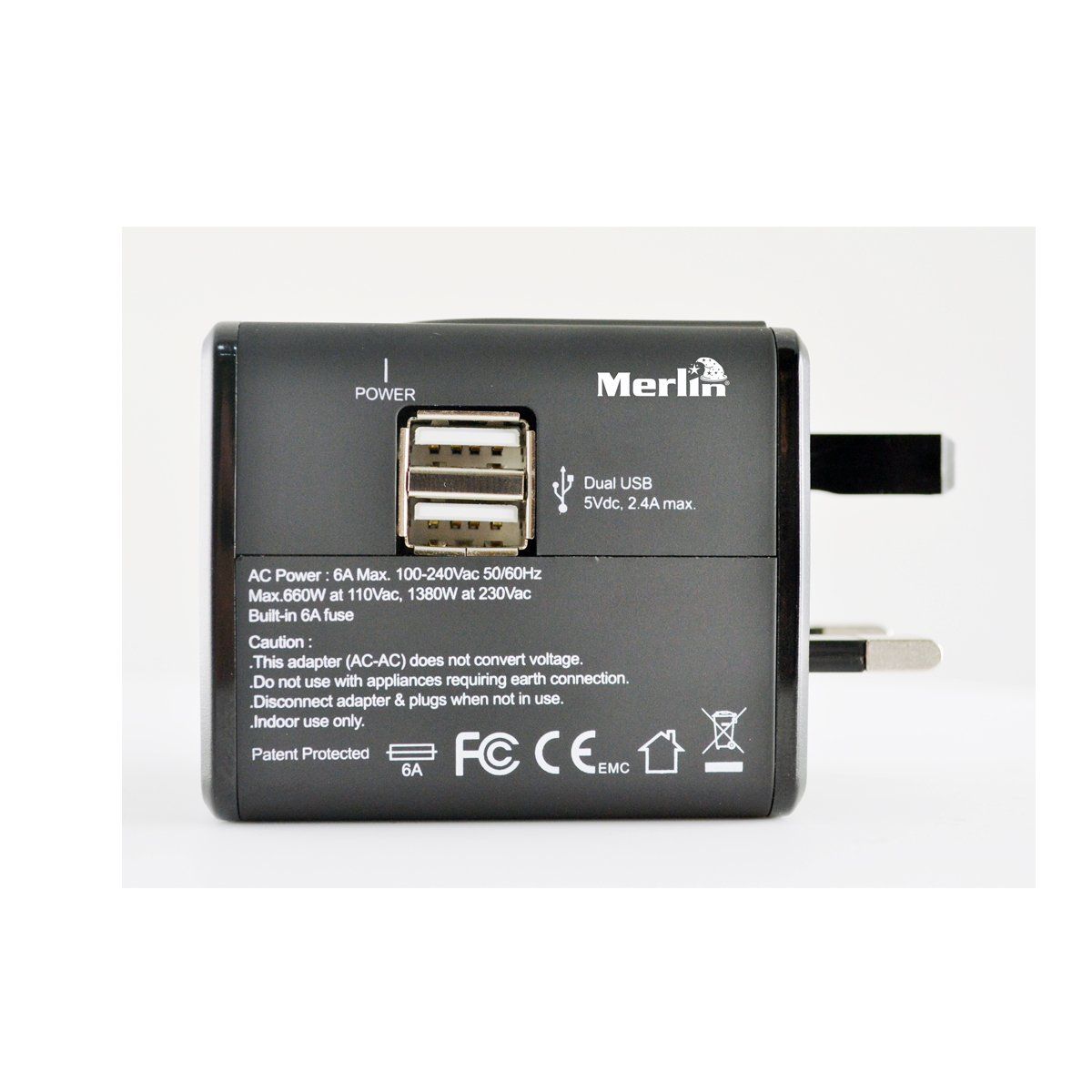 Order Merlin Universal USB Travel Adapter Now! | Jomla.ae