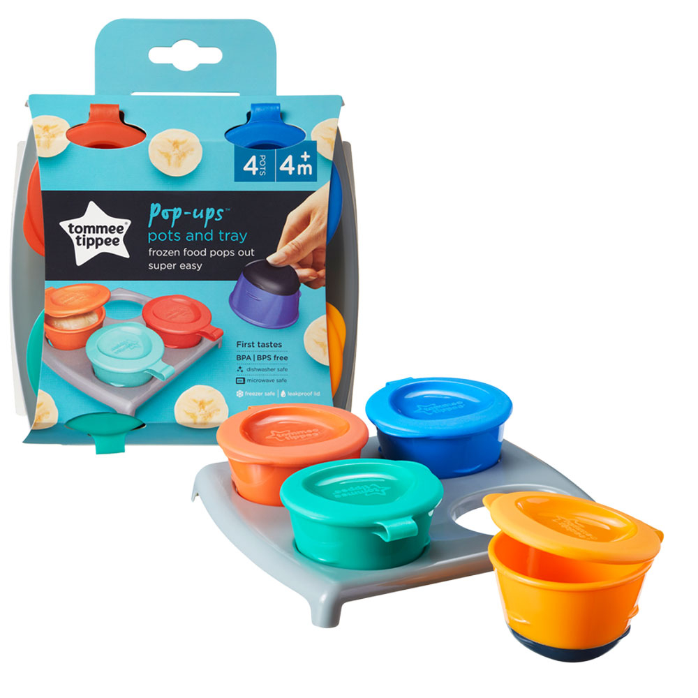 Tommee Tippee Explora Pop Ups Freezer Pots & Trayx 4 -Multi | Jomla.ae