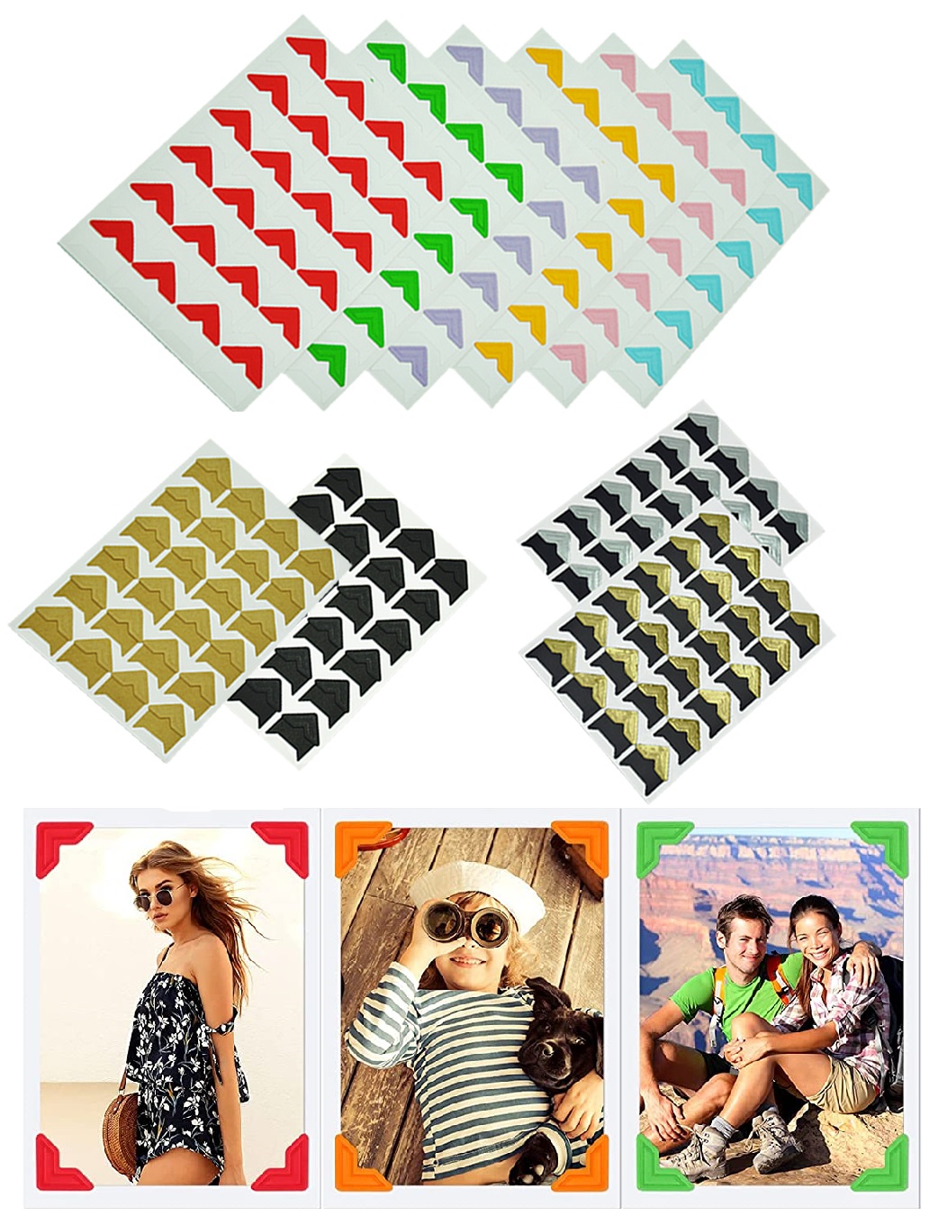 Order O Ozone 10 Sheets Photo Mounting Corners Stickers Self Adhesive ...