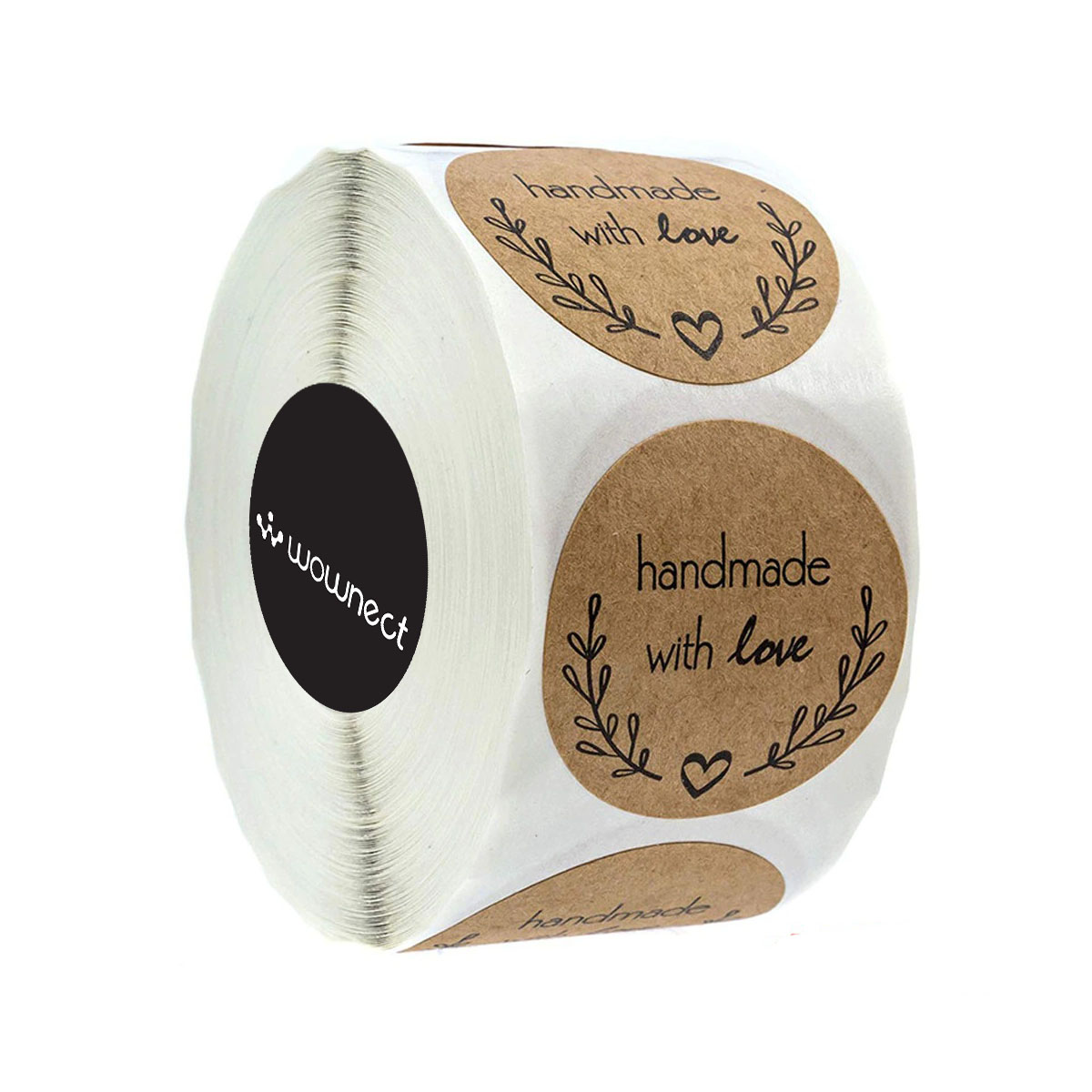 Order Wownect Brown Kraft Paper Labels Stickers Handmade With Love ...