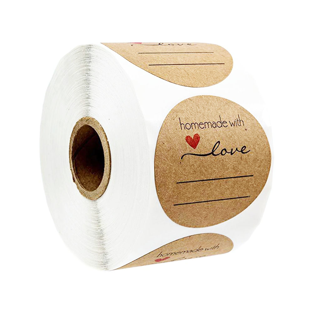 Order Wownect Brown Kraft Paper Labels Stickers Homemade With Love ...