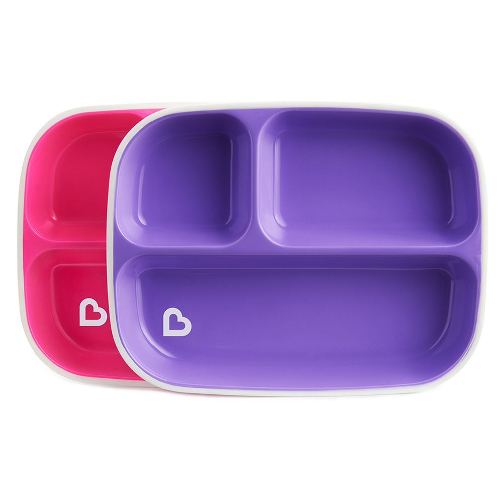 Order Munchkin - Splash Divided Plates 2 Pack- Pink & Purple Now ...