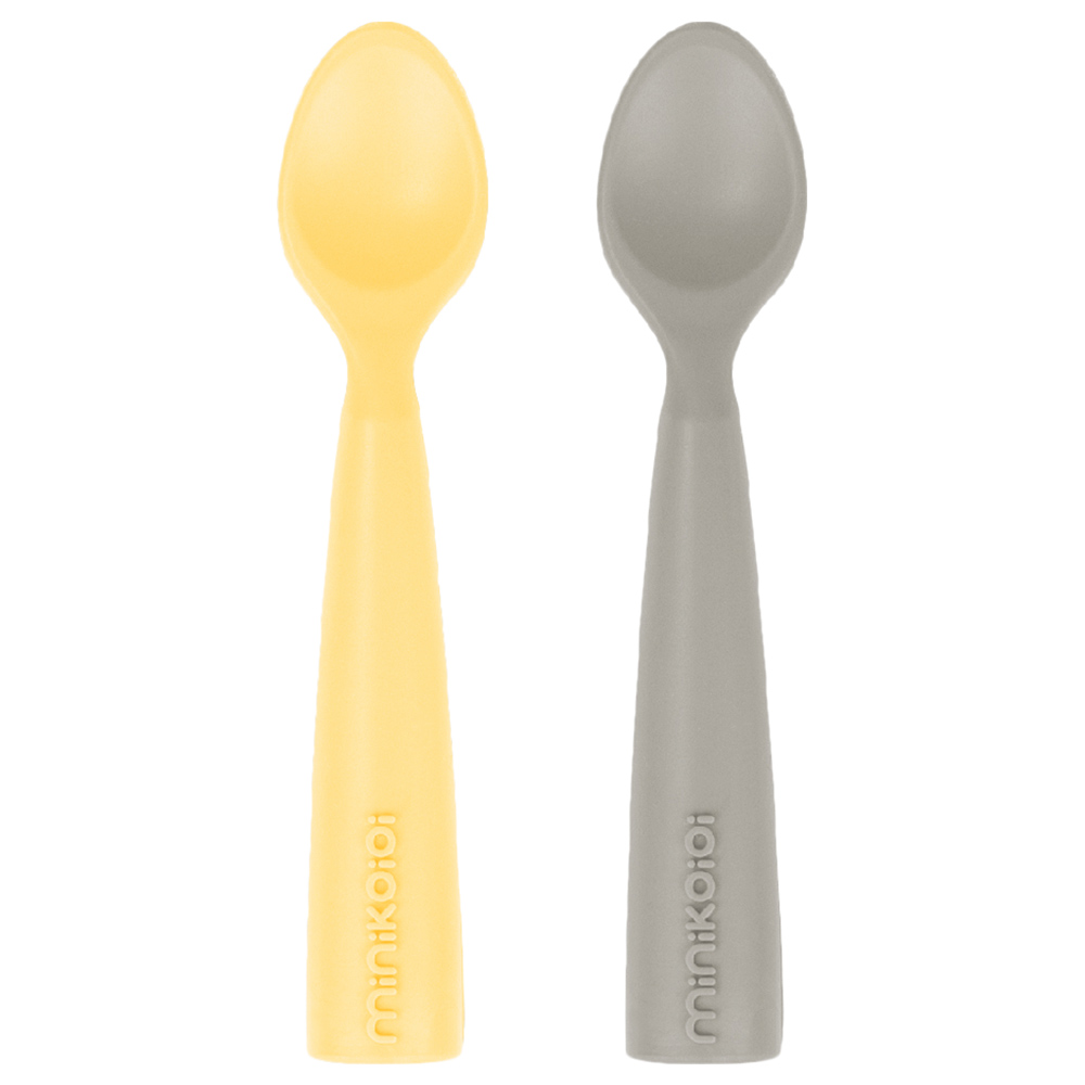 Order Minikoioi - Silicone Scoopers - Mellow Yellow/Powder Grey - Pack ...