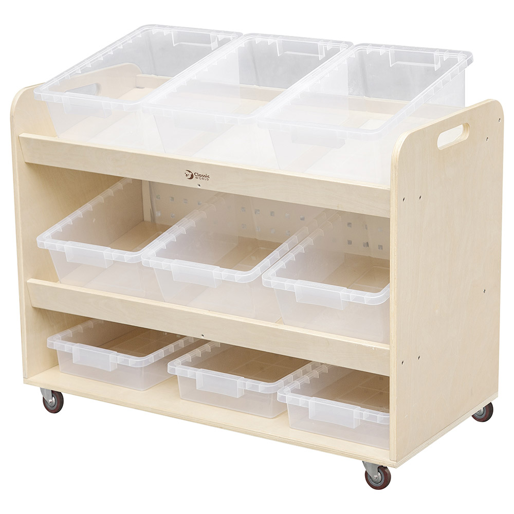 Order Classic World - Tub Wooden Storage Trolley Now! | Jomla.ae