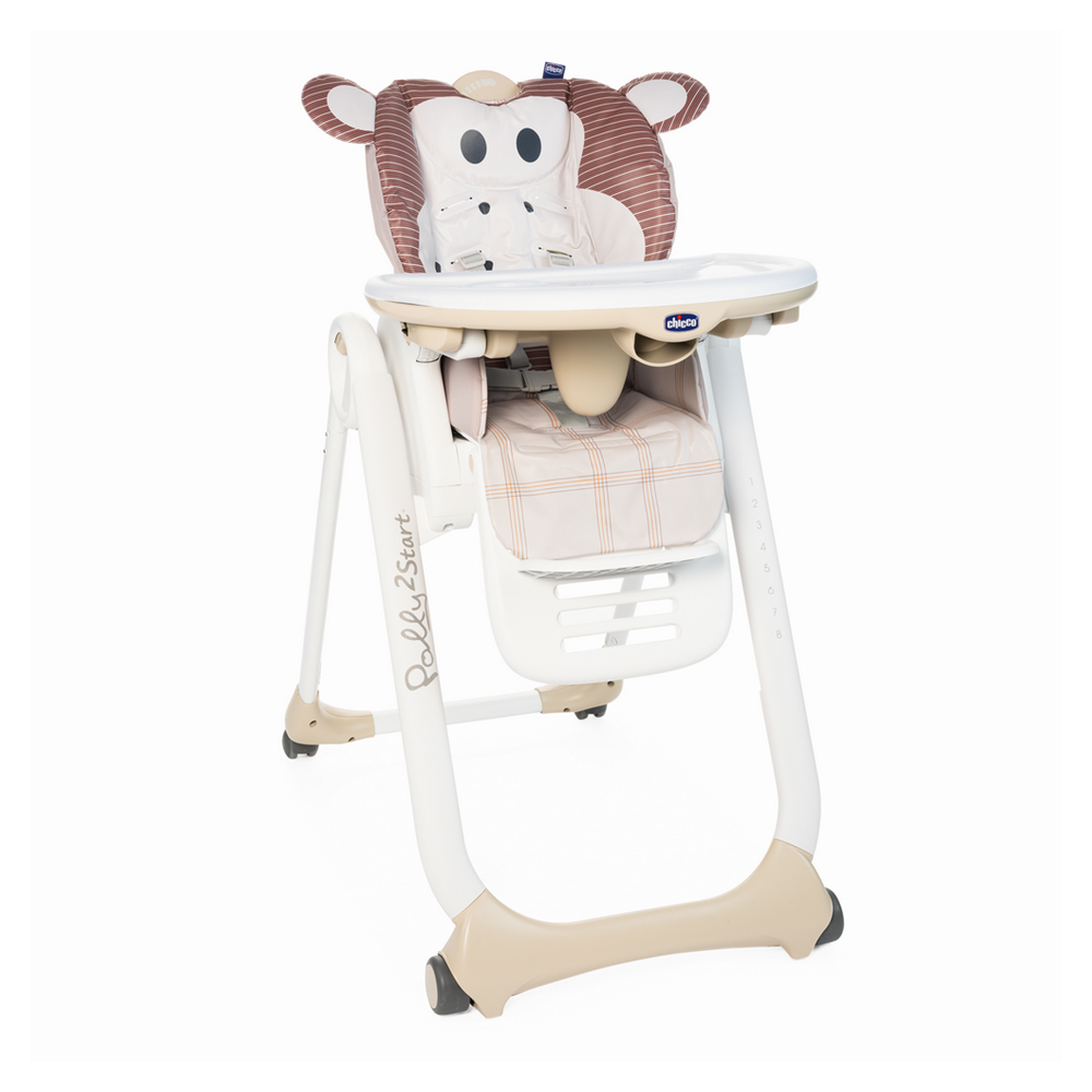 Chicco - Polly2Start High Chair 0m-3y, Monkey | Jomla.ae