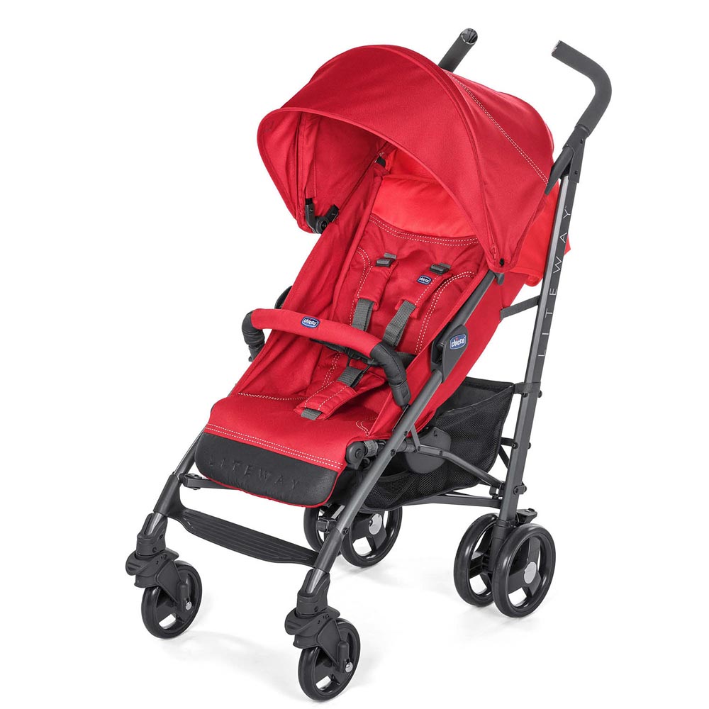 Chicco - Lite Way 3 Top W/ Bumper Bar - Red Cherry | Jomla.ae