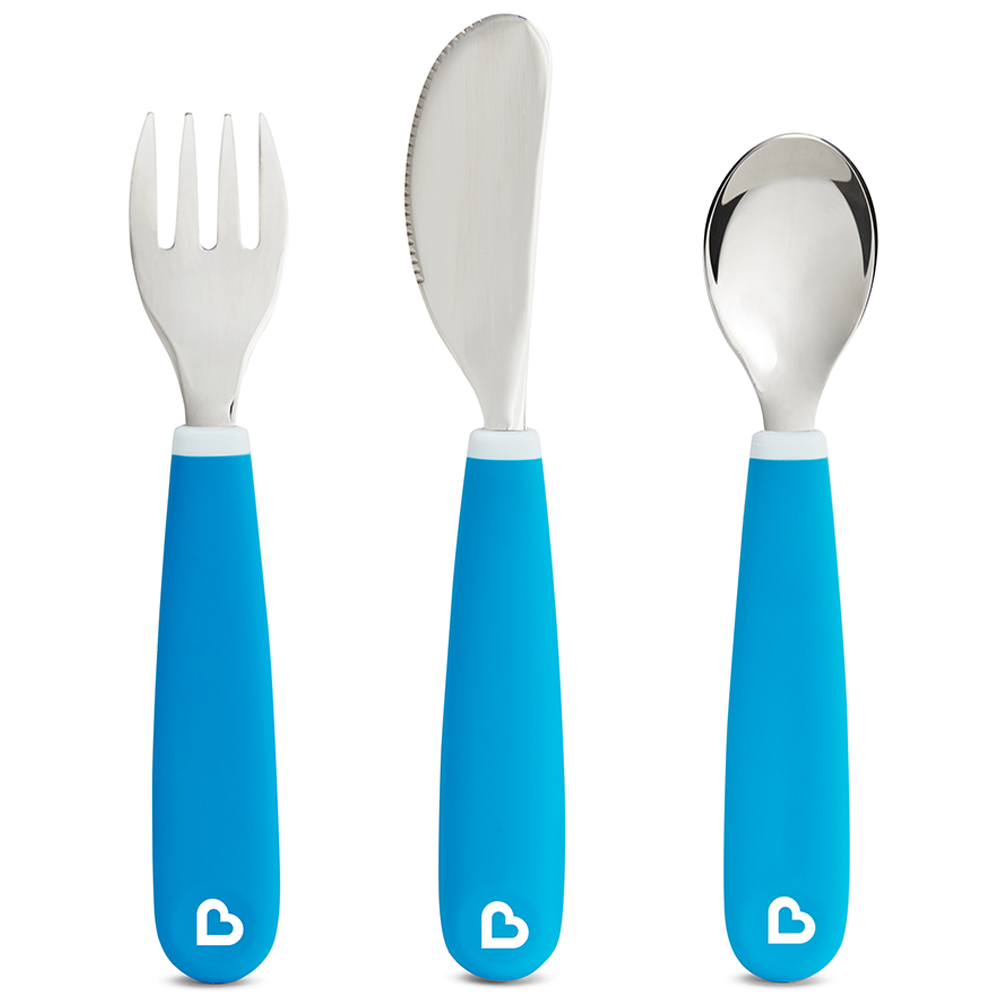Munchkin - Splash Toddler Utensil Set - Blue | Jomla.ae