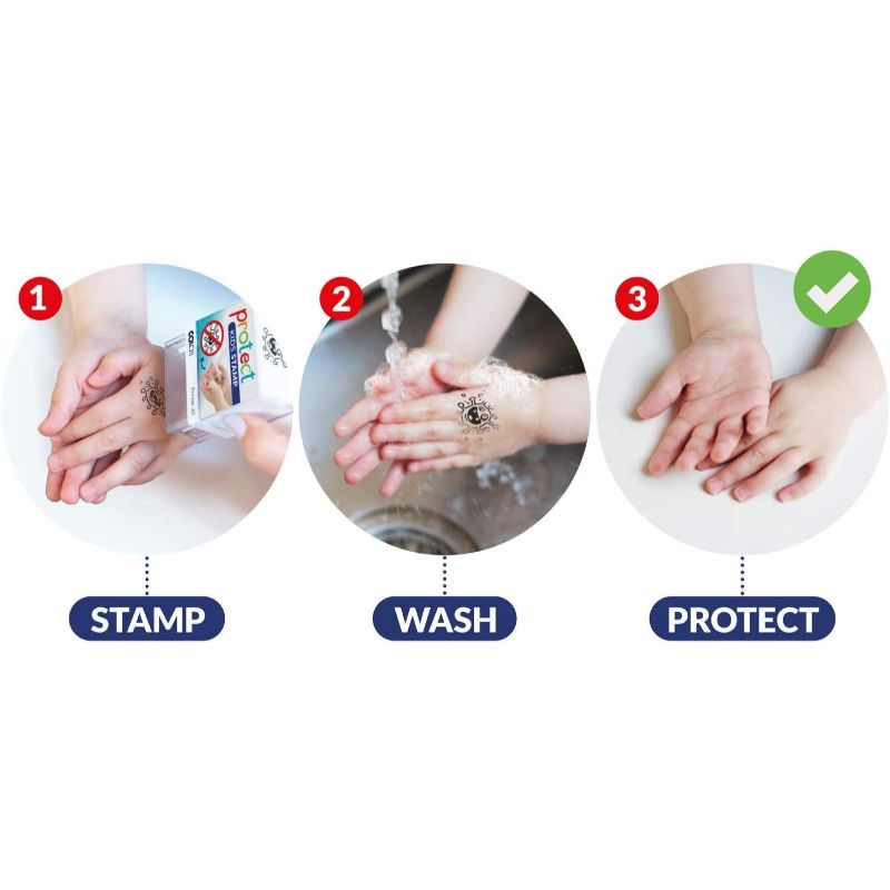 اطلب ختم للتشجيع على غسل اليدين للأطفال ماين ستامب Mine Stamp Protect ...