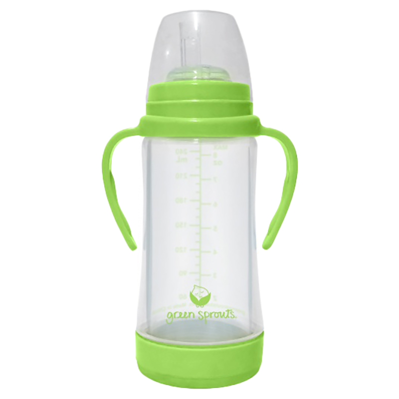 Order Green Sprouts - Straw Cup Made From Glass 8Oz - Green Now! | Jomla.ae