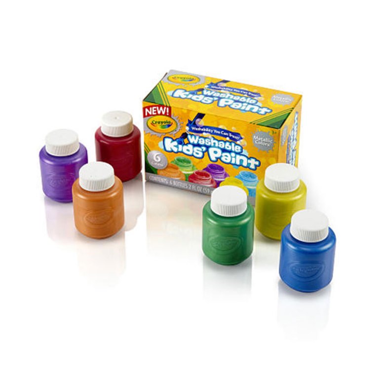 Crayola 6Ct Washable Metallic Paint | Jomla.ae