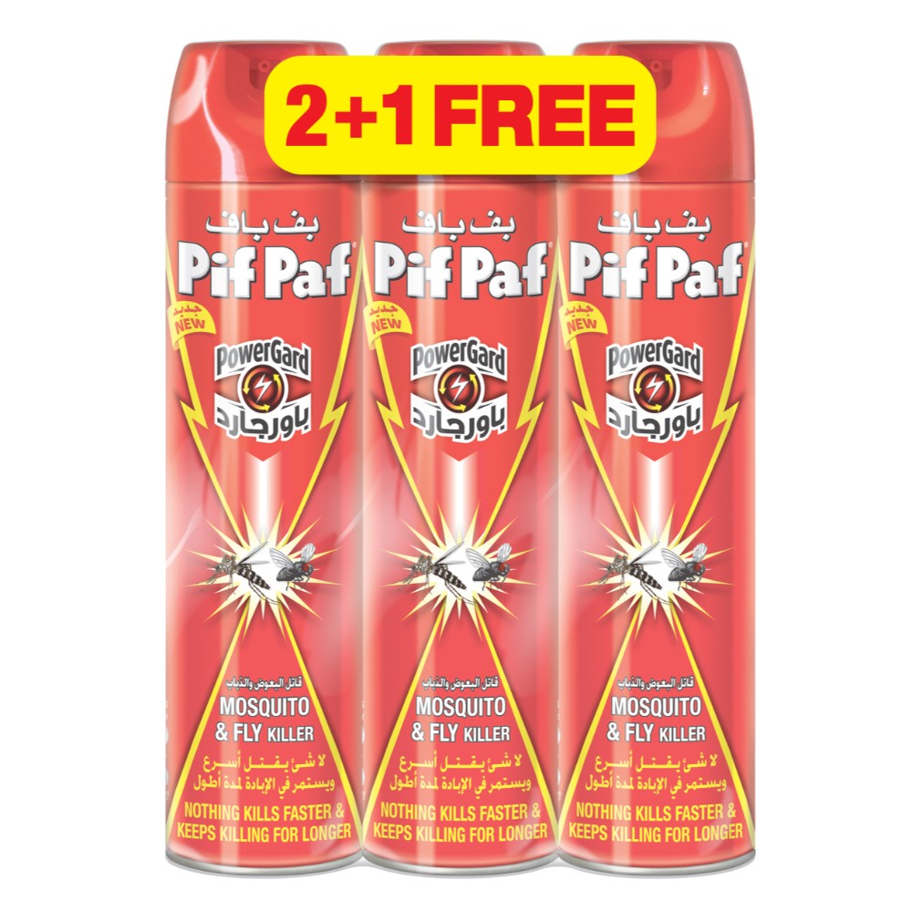 Order Pif Paf - Mosquitoes & Fly Killer Aerosol 400ml 2+1 Now! | Jomla.ae