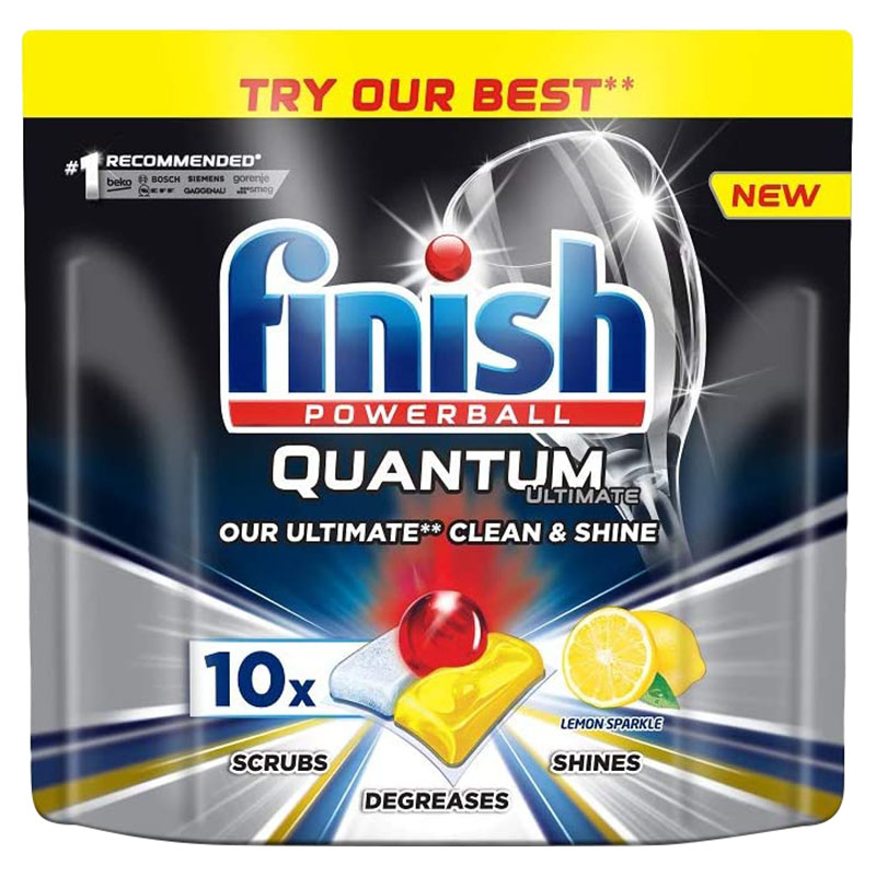 Finish - Quantum Ultimate Dishwasher 10 Tablets Lemon | Jomla.ae