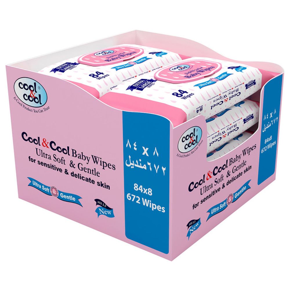 Order Cool & Cool Cool & Cool - Extra Large Size Baby Wipes 84's ...
