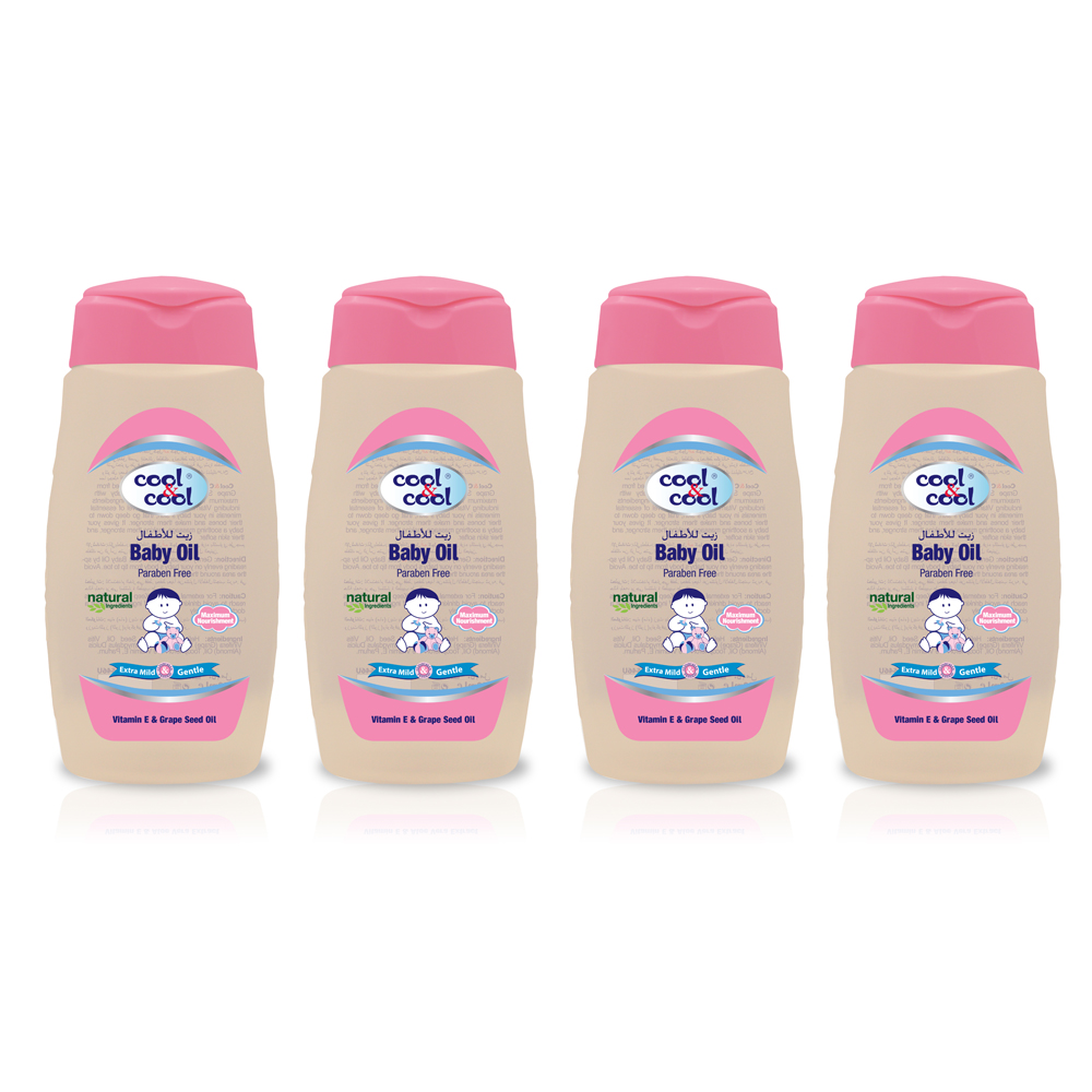 Order Cool & Cool Cool & Cool - Baby Oil 250ml - Pack of 4 Now! | Jomla.ae