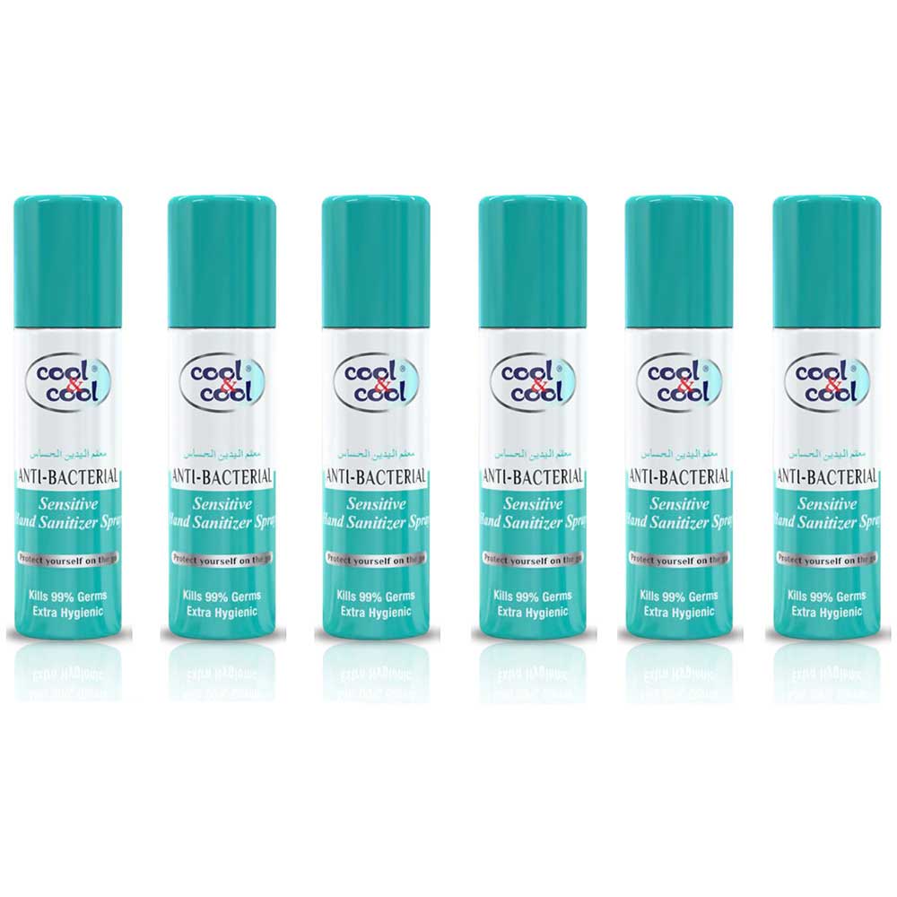 Cool & Cool Cool & Cool Sensitive Hand Sanitizer Spray 60ml Pack of 6 ...