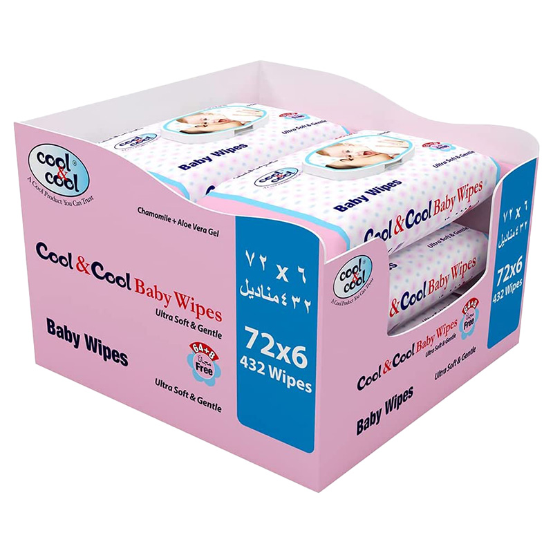 Order Cool & Cool Cool & Cool - Baby Wipes - Pack Of 6 - 72Pcs Now ...