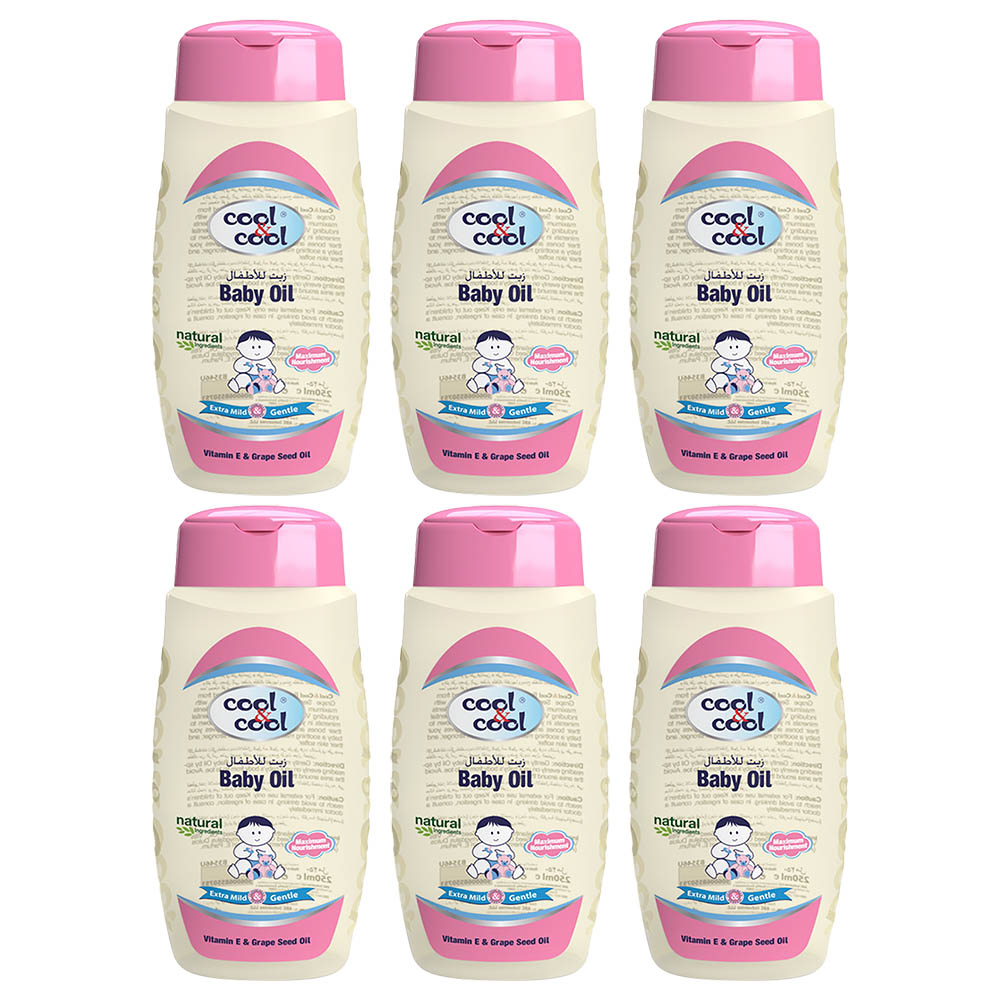 Order Cool & Cool Cool & Cool Baby Oil, 250ml - Bundle of 6 Now! | Jomla.ae