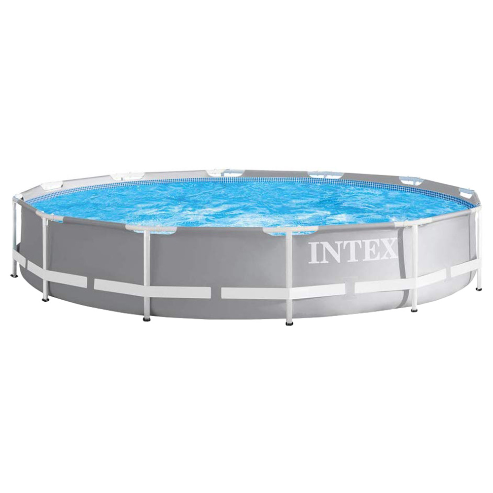 Order Intex - 12ft x 30In Prism Frame Premium Pool - Grey Now! | Jomla.ae