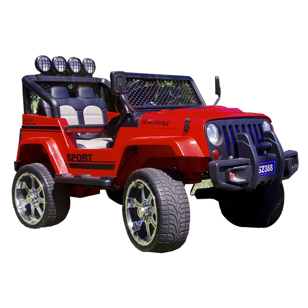 Megastar - Jeep Replica Style Actual 4x4 Ride-On - Red | Jomla.ae