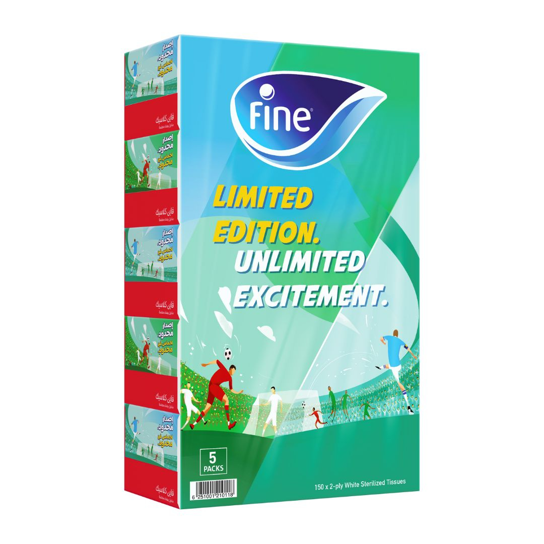 Fine Sterilized Facial Tissues 150X2 Ply Pack of 5 Boxes - FIFA Limited ...