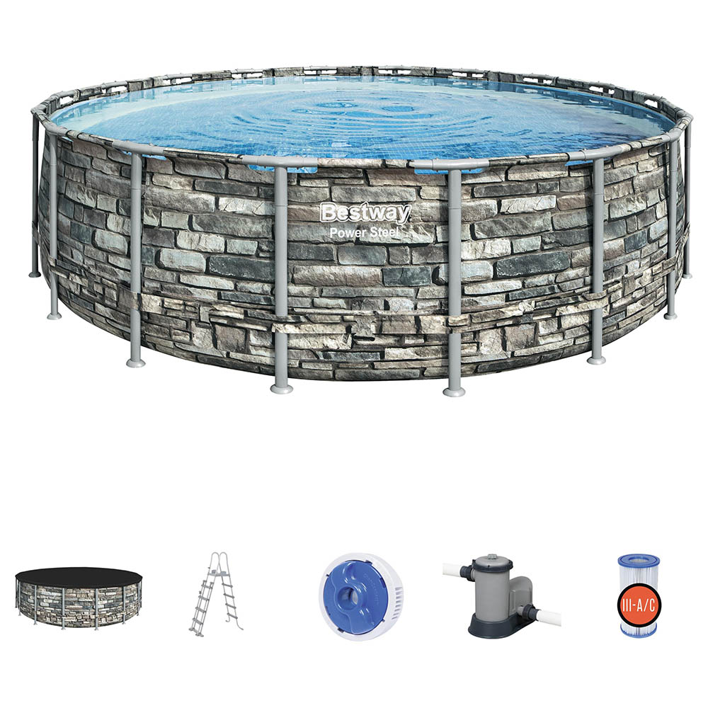 Order Bestway - Power Steel Pool Set 549x132cm Now! | Jomla.ae