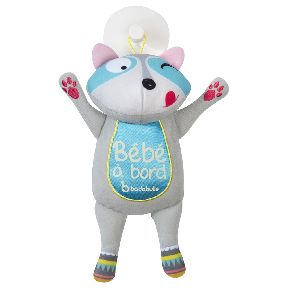 Order Badabulle - Baby On Board Fluorescent - Raccoon Now! | Jomla.ae