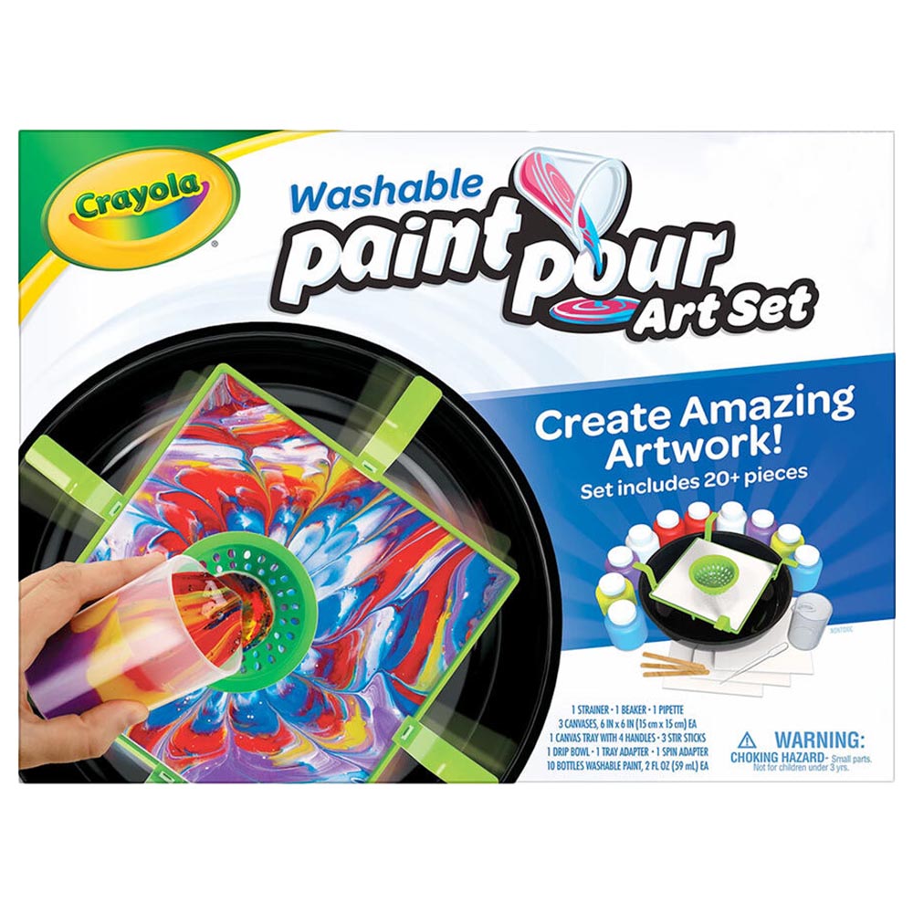 Order Crayola - Washable Paint Pour Art Set Now! | Jomla.ae