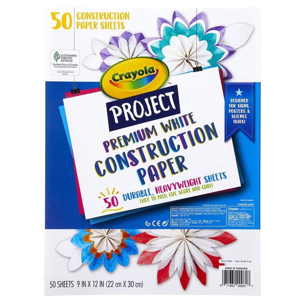 Order Crayola - Project Premium White Construction Paper Now! | Jomla.ae