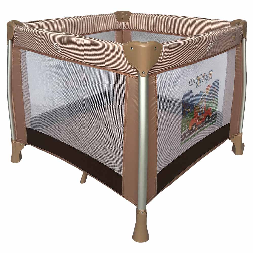 Honey Baby - Baby Square Travel Cot - Beige | Jomla.ae