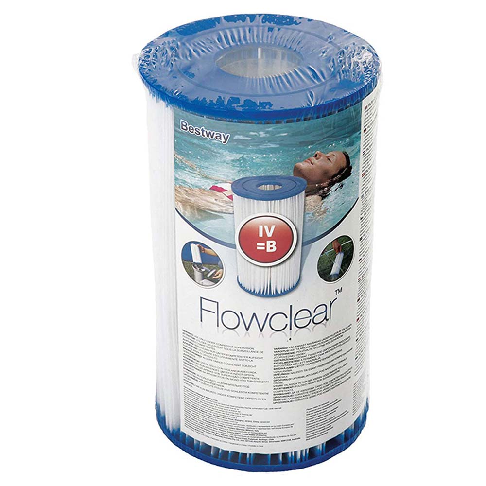 اطلب فلتر مسبح بيست واي Bestway Flowclear Filter Cartridge IV Blue and ...