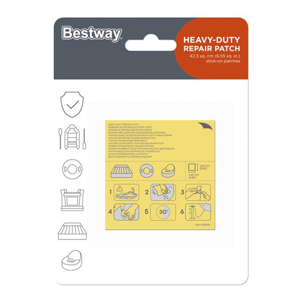 Bestway - Heavy Duty Inflatables Repair Patch - Clear | Jomla.ae