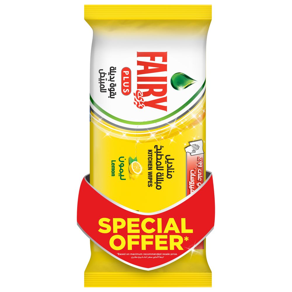 Order Fairy - Lemon Kitchen Wipes 30pcs Now! | Jomla.ae