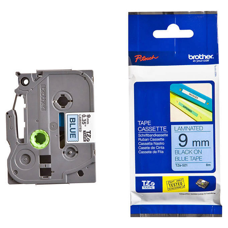 Order Brother - 9mm Black On Blue Label Tape Now! | Jomla.ae