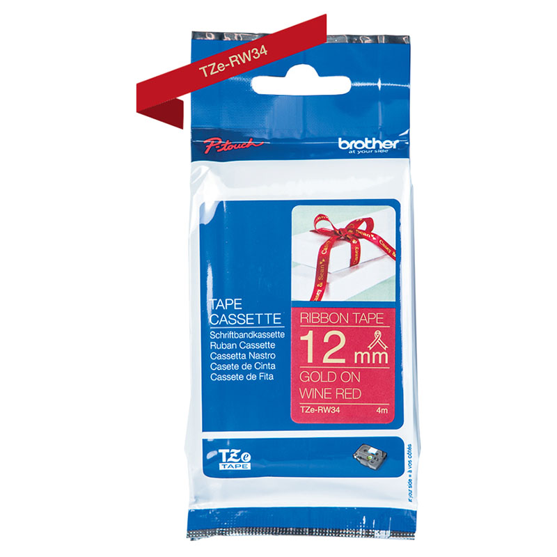 Order Brother - Satin Ribbon Gold On Wine Red 12mm 4m Now! | Jomla.ae