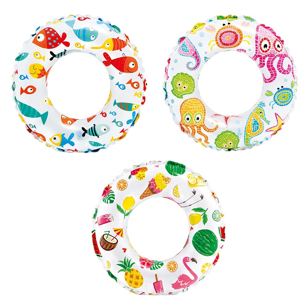 Order Intex - Lively Print Swim Rings 51cm - 1pc Assorted Now! | Jomla.ae