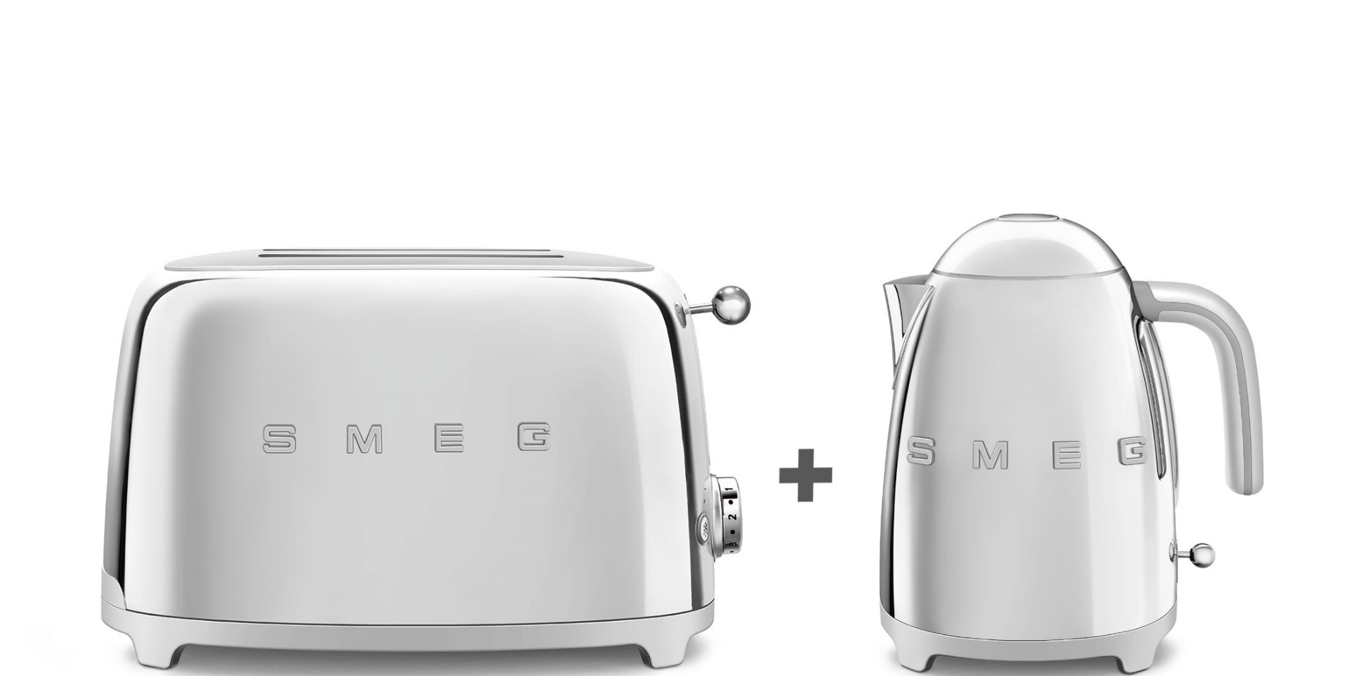 Order Smeg Bundle Offer 2 Slice Toaster + Kettle, Chrome Now! | Jomla.ae