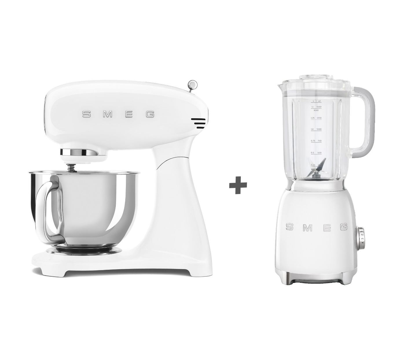 Order Smeg Bundle Offer Stand Mixer + Blender, White Now! | Jomla.ae