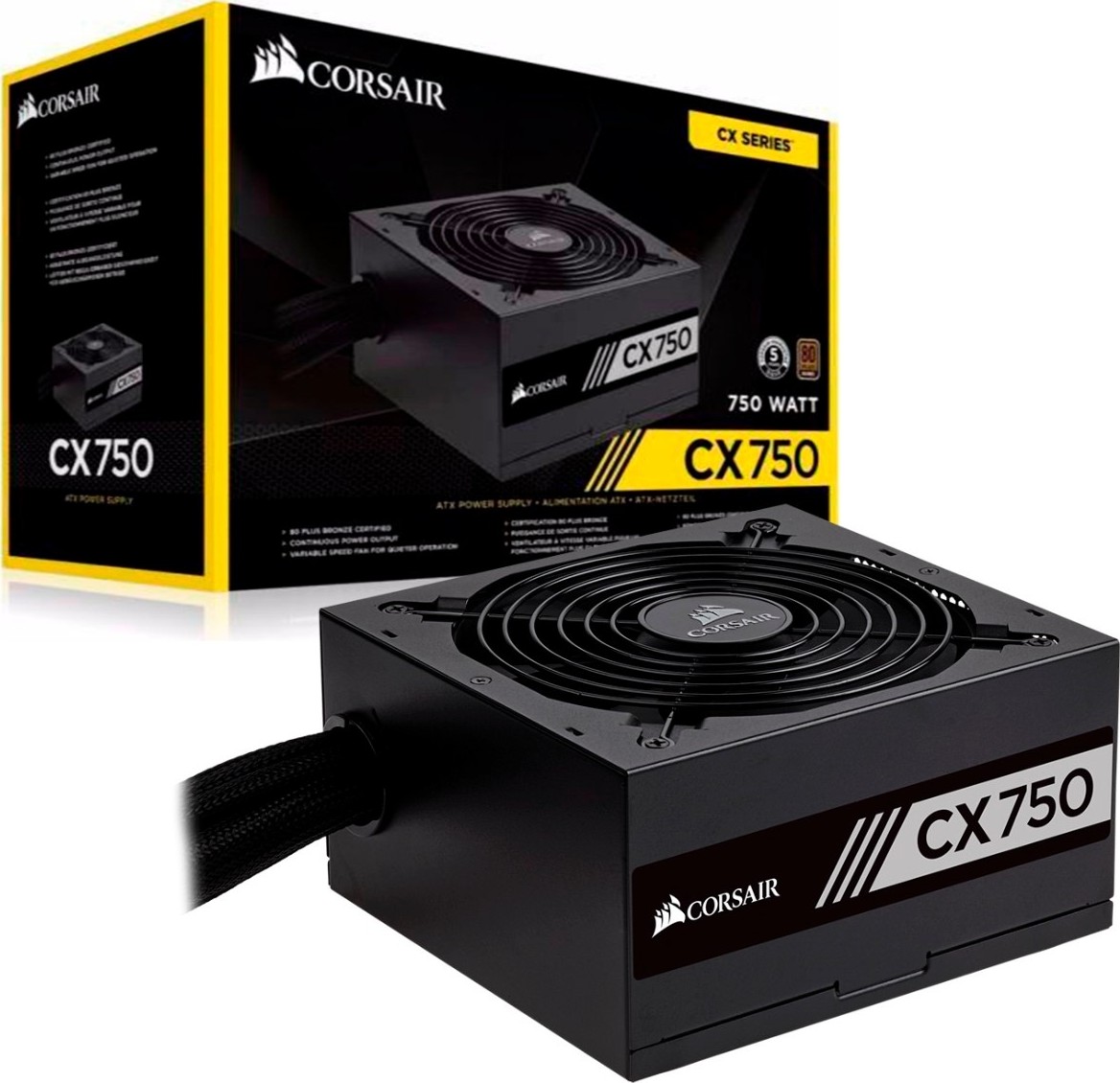 Order Corsair CX Series CX750 — 750 Watt 80 PLUS® Bronze Certified ATX ...