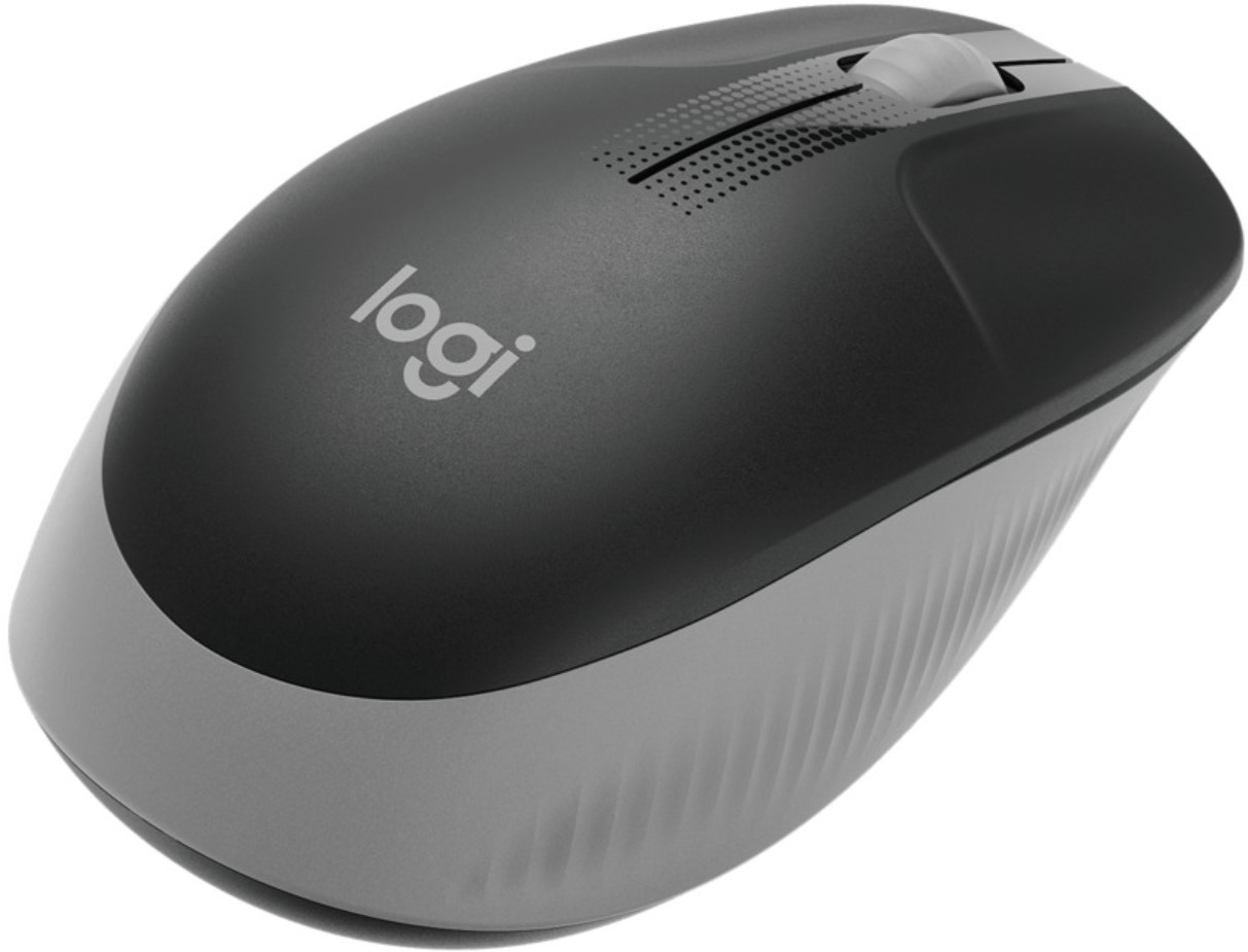 اطلب ماوس كمبيوتر لاسلكية لوجيتيك رمادي Logitech M190 Wireless Mouse Mide Gray | Jomla.ae