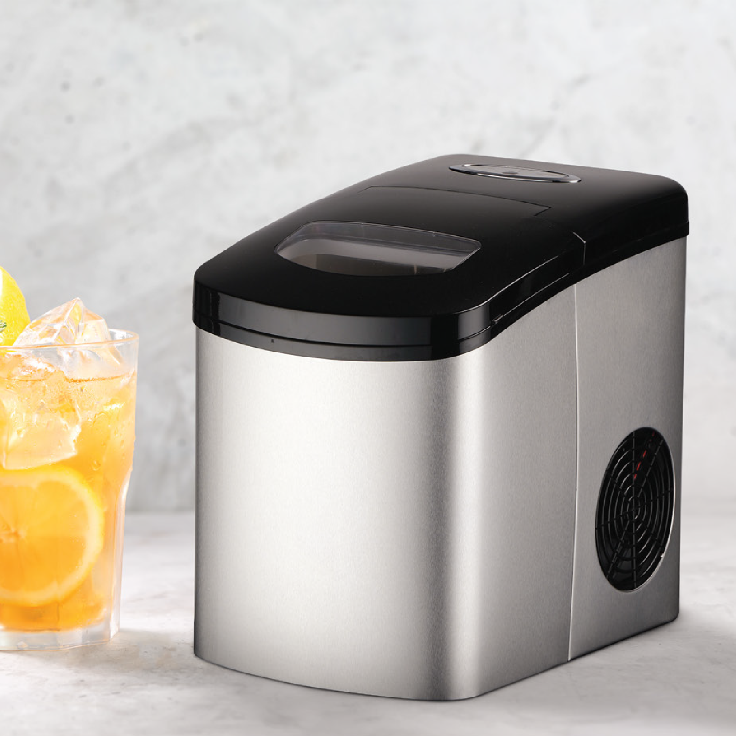 Porodo Lifestyle Ice Maker - Stainless Steel Black [ PD-LSICEM-BK ...