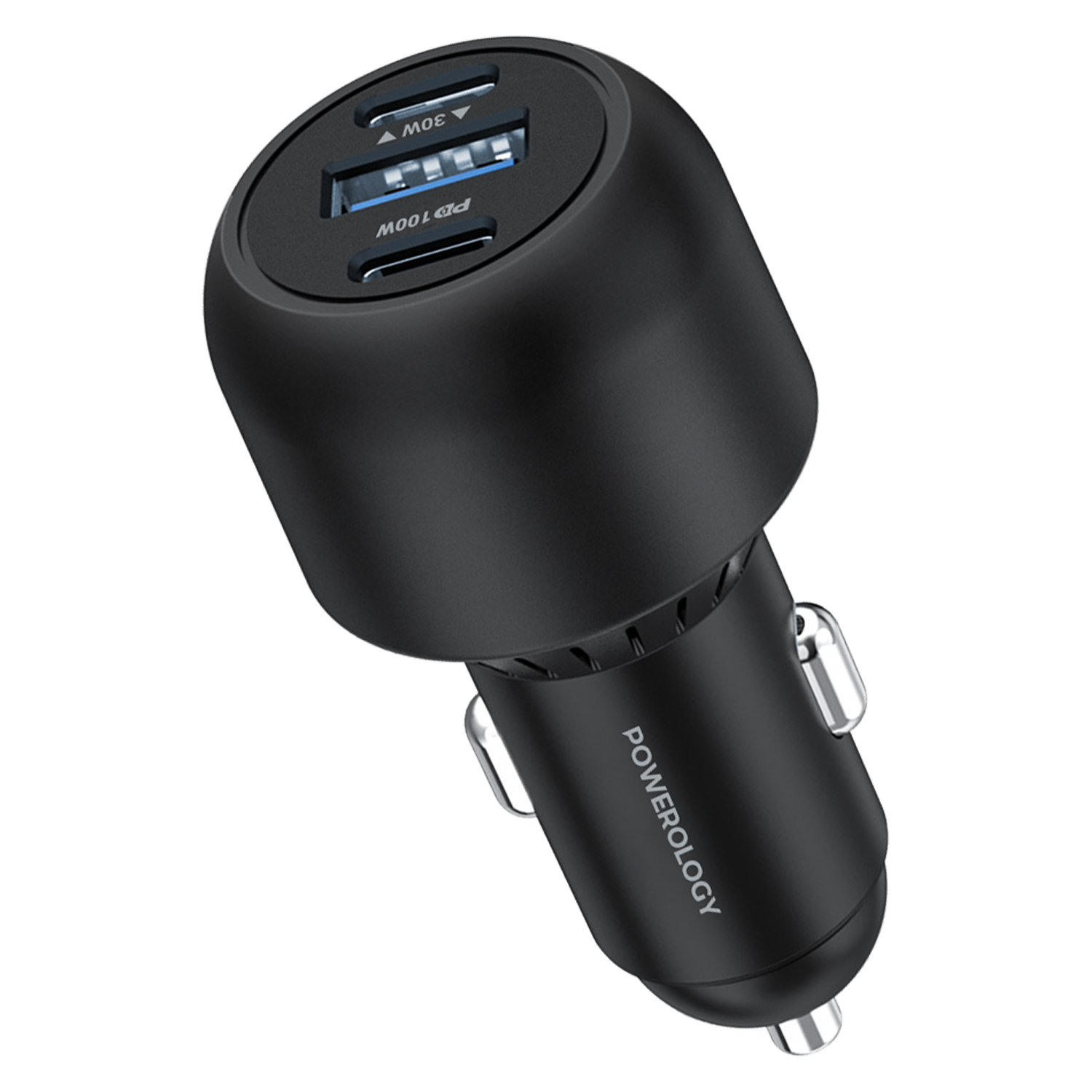 اطلب شاحن سيارة قوي ثلاث مخارج 130 واط بورلوجي Powerology Car Charger