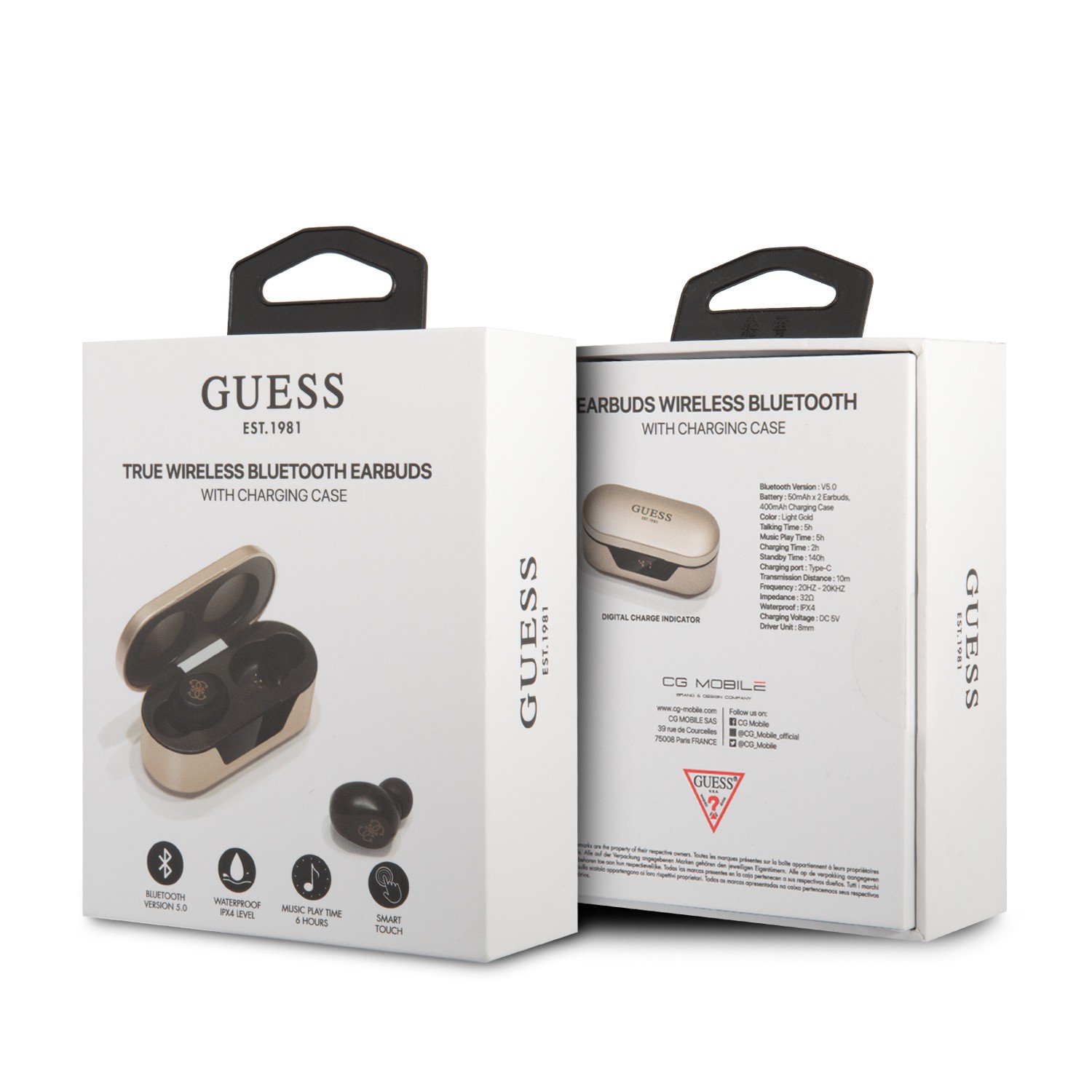 Order Guess Classic Logo True Wireless Bluetooth Earbuds V5.0 with ...