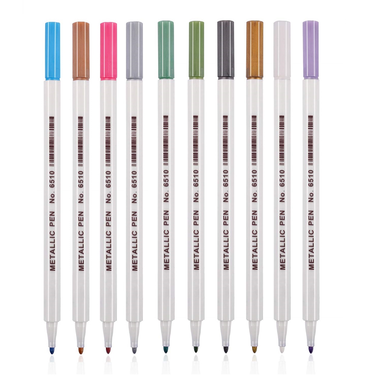 Metallic Marker Pens -10 Colors Fine Tip Drawing Painting Pens for ...