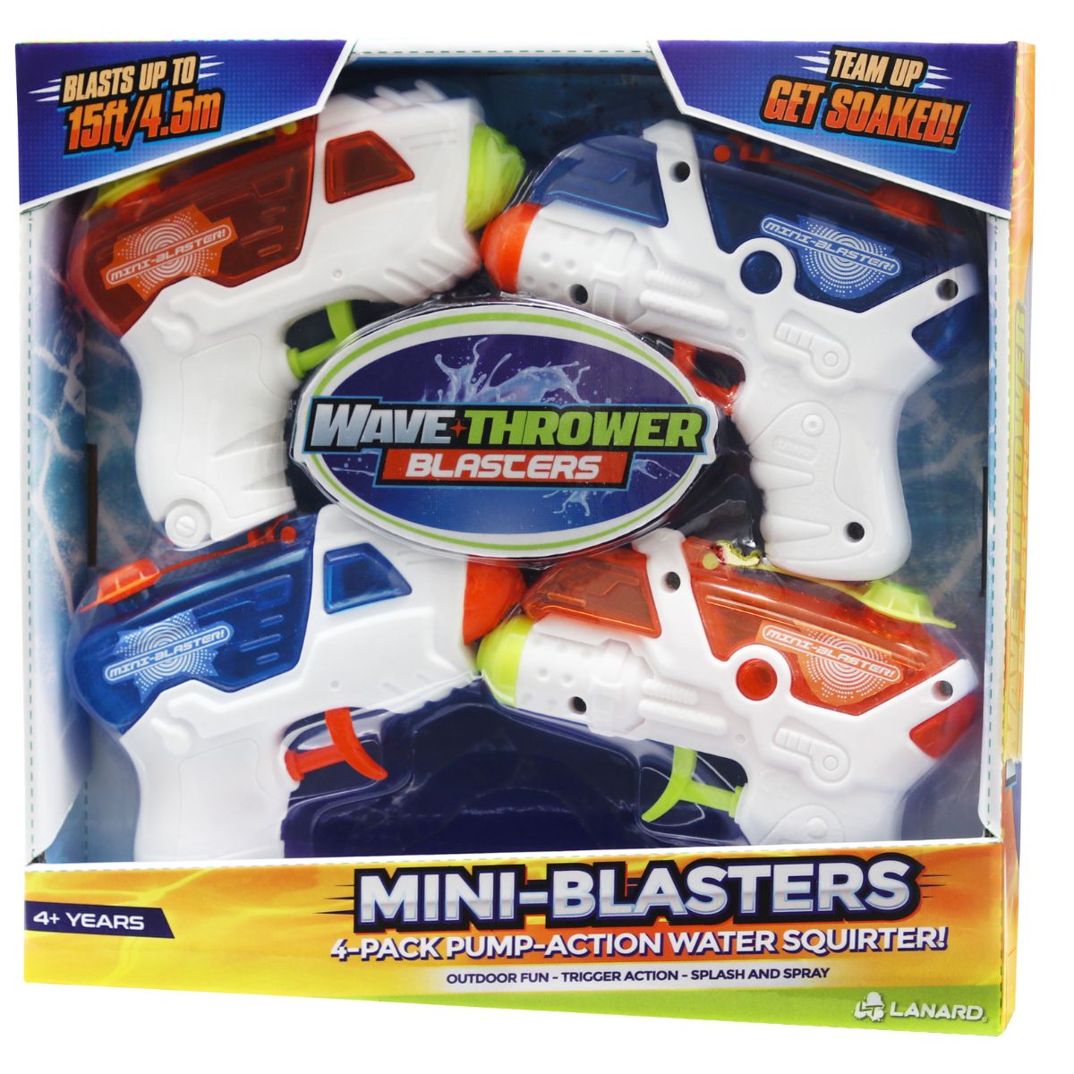 Wave Thrower Mini Blasters 4 Pack | Jomla.ae